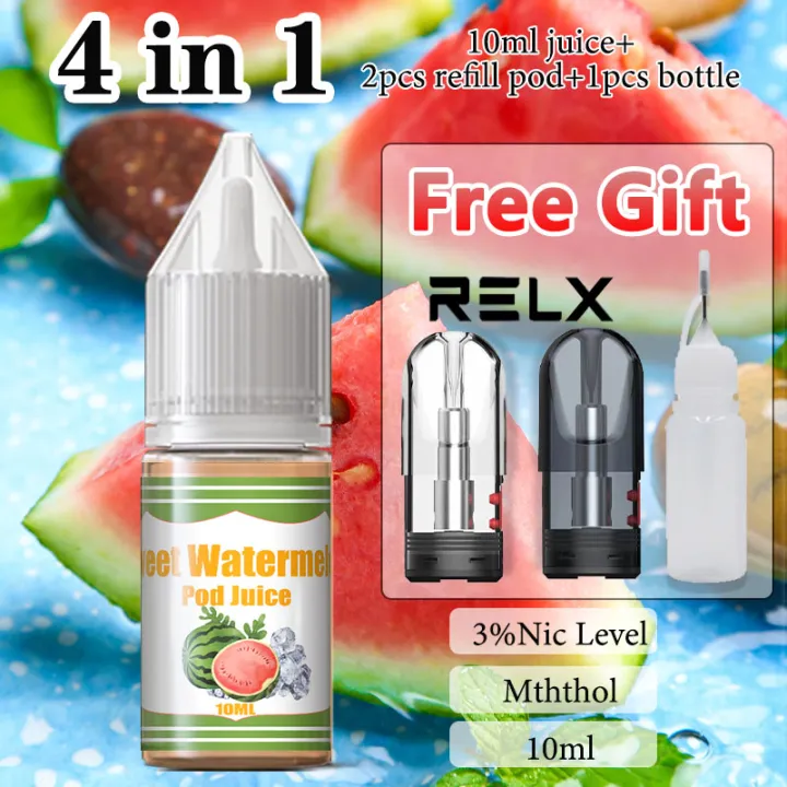 4 in 1 relx1 refillable infinity pods with 10ml cool menthol flavor juice full set 2022 ...