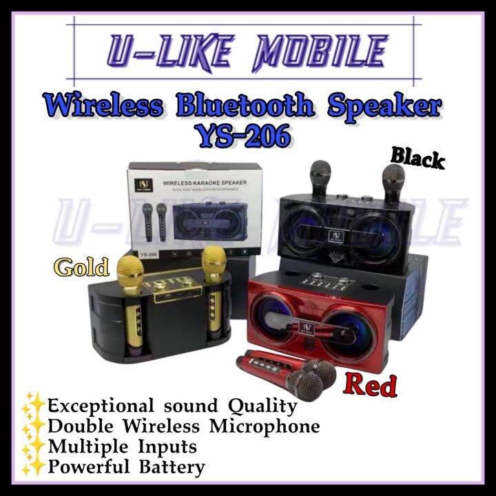 SU-YOSD WIRELESS KARAOKE SPEAKER WITH TWO WIRELESS MICROPHONE YS-213 ...