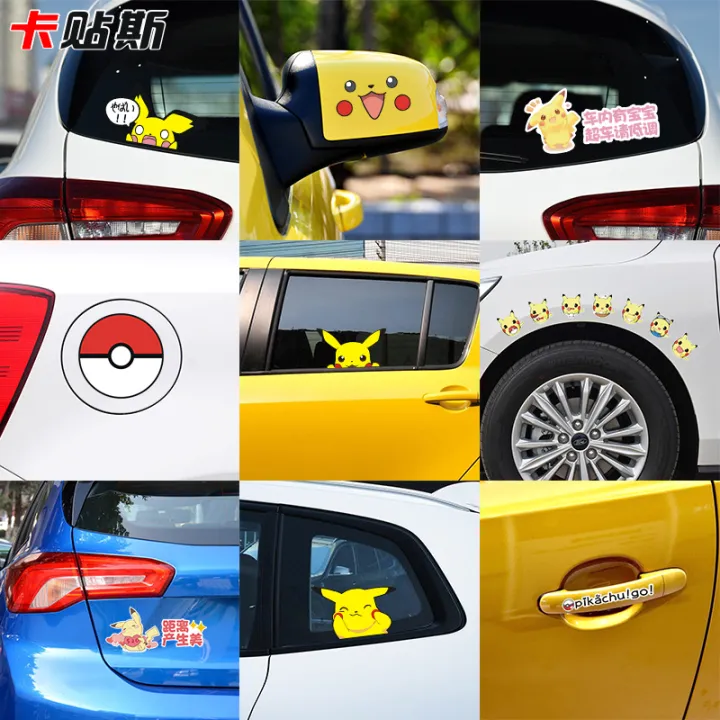 Pikachu Car Stickers Creative Personality Window Glass Bumper ...