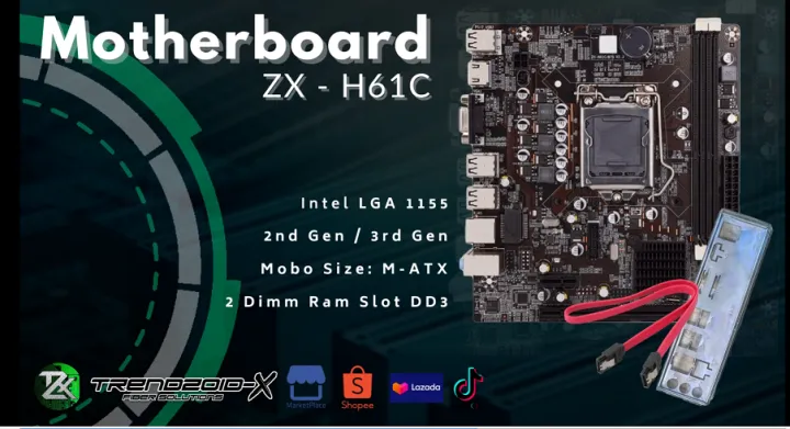 ZX-H61C OEM MOTHERBOARD | TRENDZOID-X FIBER SOLUTIONS | Lazada PH