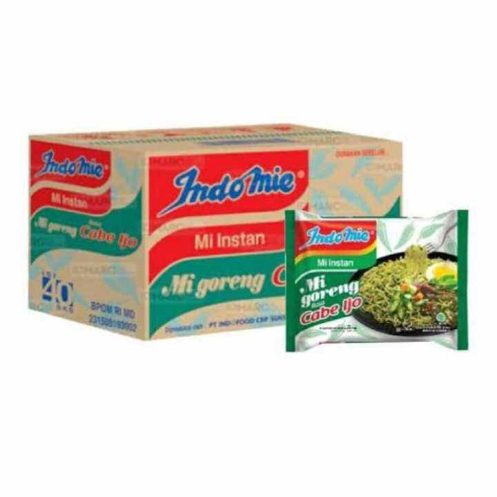 Indomie Goreng Cabe Ijo kemasan 1 dus isi 40 Pcs | Lazada Indonesia