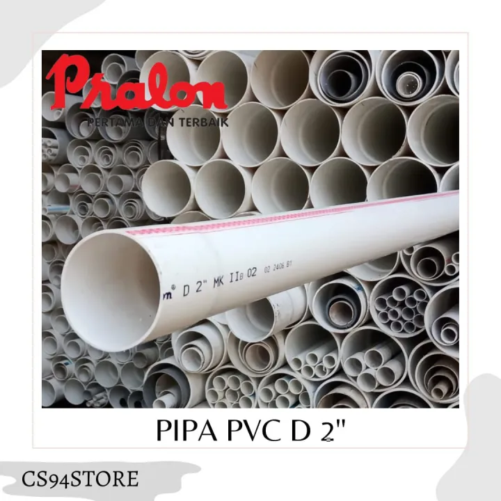 PIPA PVC PRALON PUTIH UK D 2" INCH ( PANJANG PIPA 1 METER ) | Lazada Indonesia