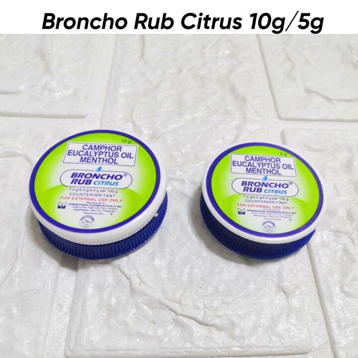 Broncho Rub Citrus (Camphor Eucalyptus Menthol) for relief of colds ...