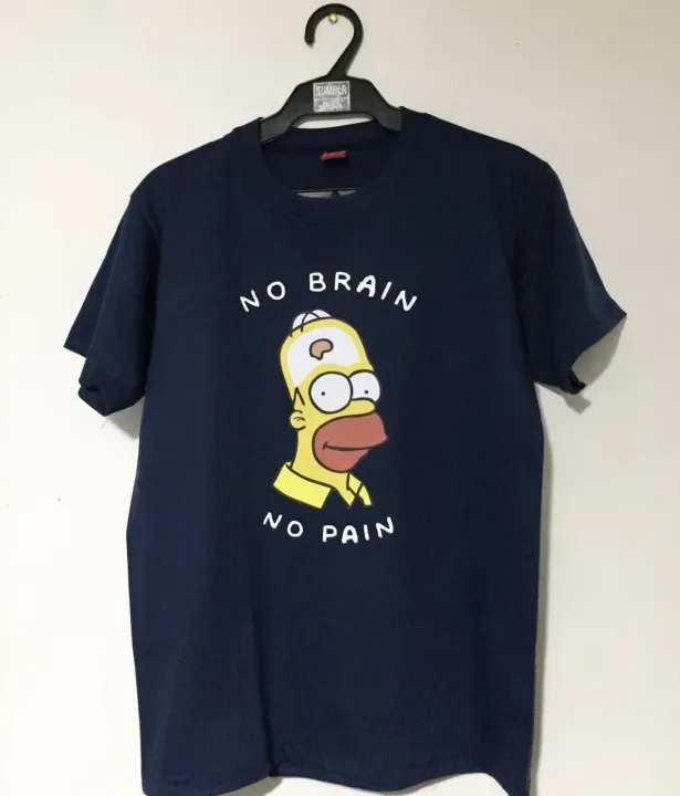 No Brain No Pain Bart Simpson Shirt | Lazada PH