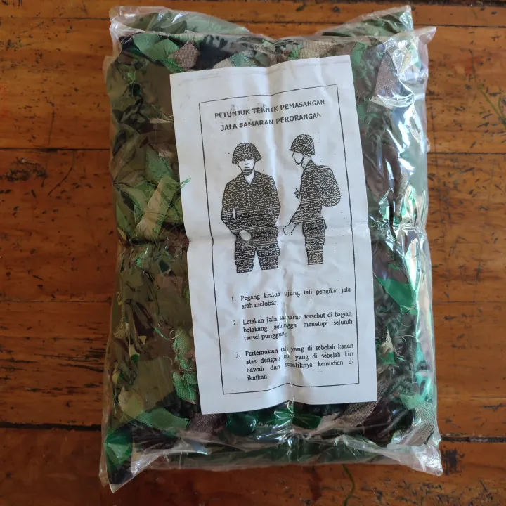 Samaran ransel dan helm tni ad / jaring penyamaran tni | Lazada Indonesia