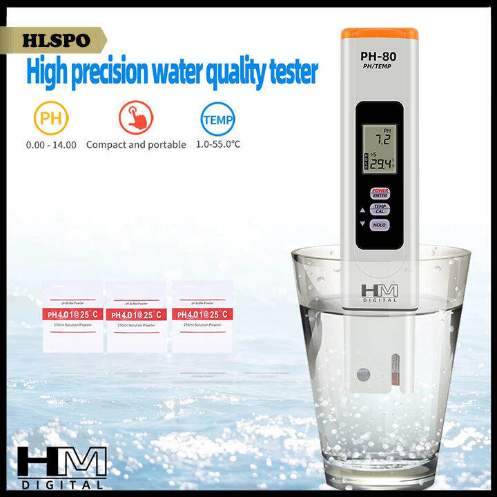 HLPO HM Digital PH-80 pH /Temp HydroTester with One-touch automatic ...