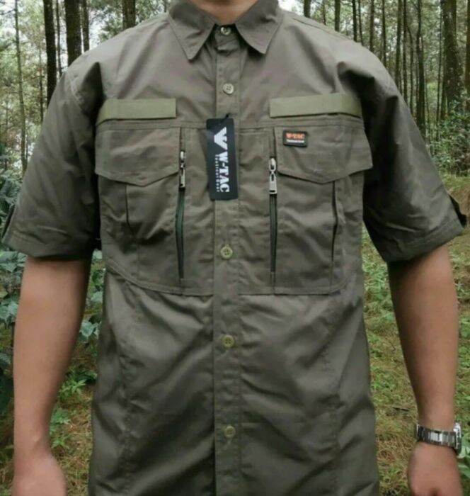 Baju Kemeja Tactical Pria Lengan Pendek / Baju Pdl Lapangan / Kemeja ...