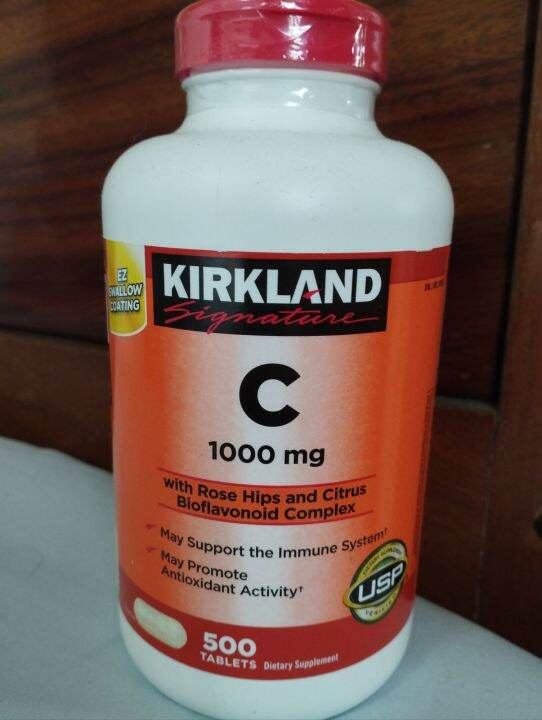Kirkland Vitamin C, with rose hips & citrus bioflavonoid complex, 1000 mg, 500 tablets | Lazada PH