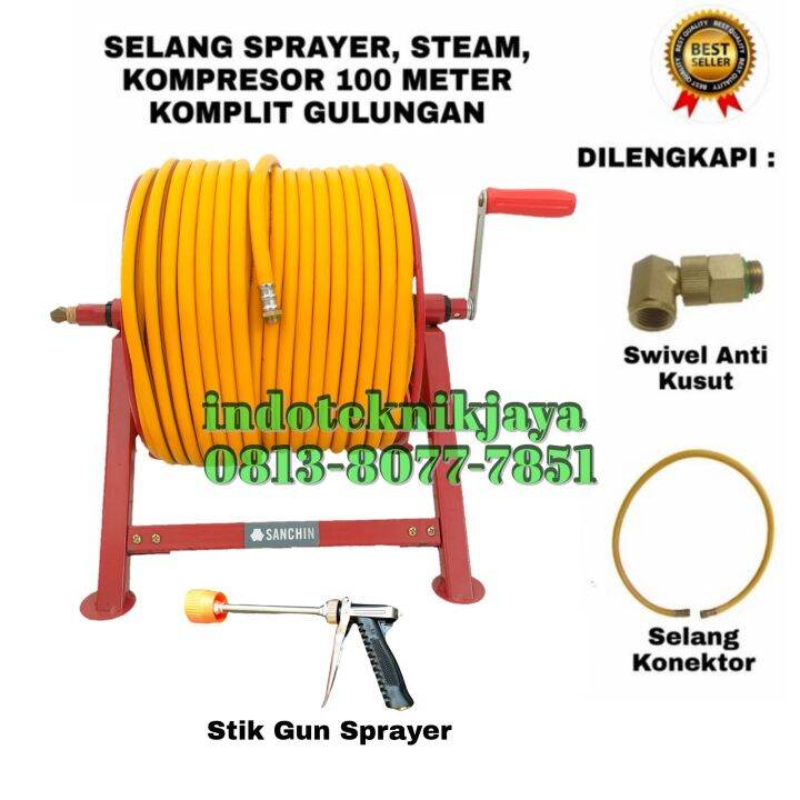 Selang Sprayer 100 meter, Komplit Swevel dan gulungan | Lazada Indonesia