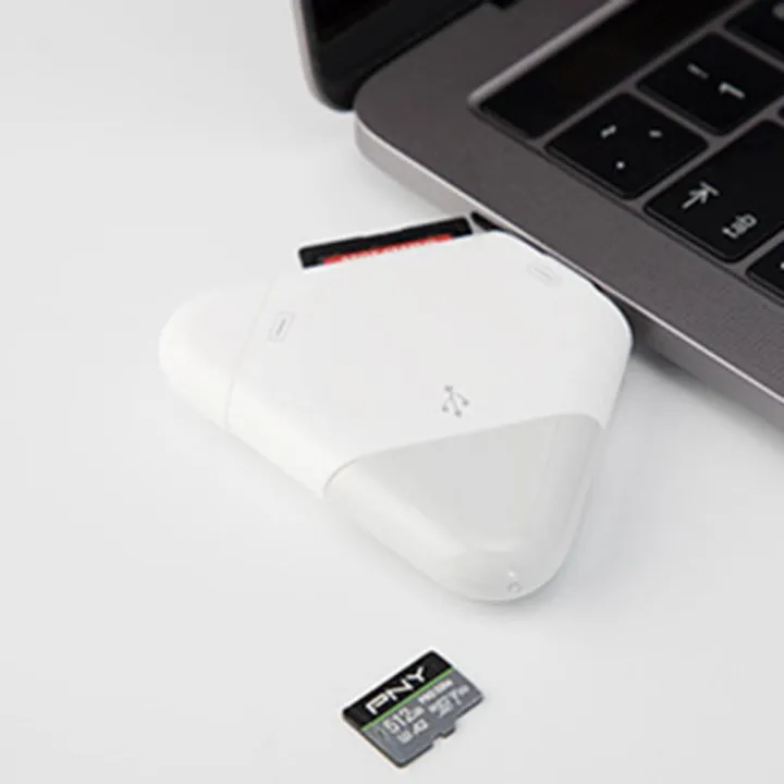 Card Reader Type с 3-in-1 Dual Slot Triangle TF/Micro-SD Memory Card ...