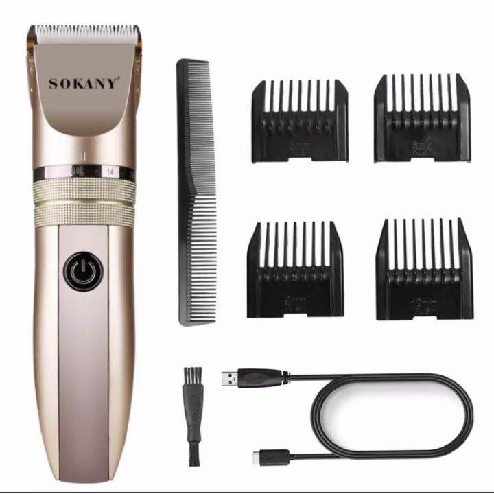 🍓[SOKANY] Hair Clipper 充电式便携剃发机 Eletric Hair Trimmer Clipper Beard Machine Gunting Rambut | Lazada