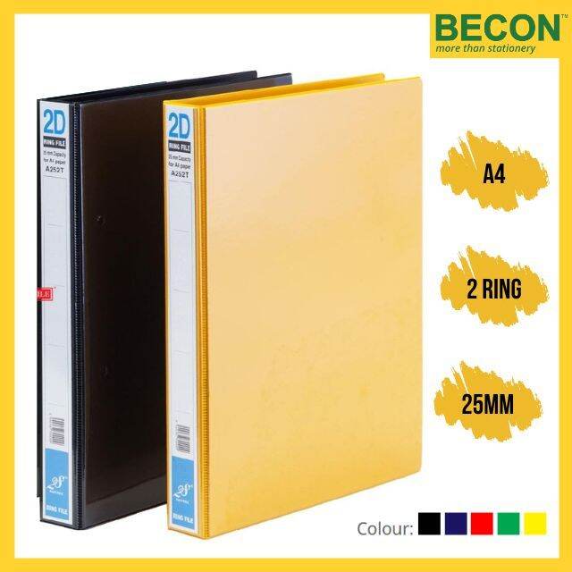 East-File PVC 2 Ring File Colour W/T Cover A4 25mm 1.5'' [ Random ...