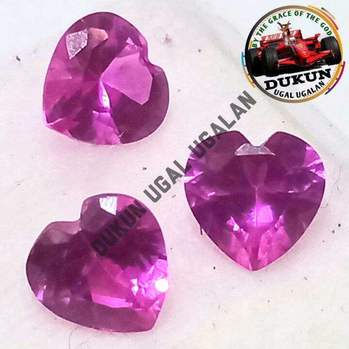 Batu Merah Delima MD Fusion Bahan Batu Merah Siam Rose Heart Cutting 8 ...