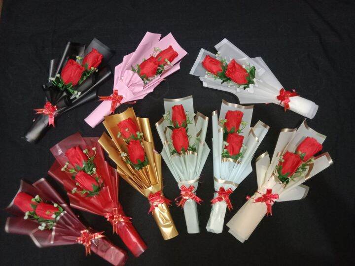 Buket bunga mawar 2 tangkai | Lazada Indonesia