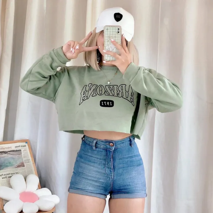 Arizona Crop Top Sweatshirt | Lazada PH