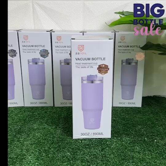 Mahobinแก้วน้ำเก็บอุณหภูมิ แก้วน้ำเก็บความเย็น แก้วน้ำพร้อมหลอด แก้วน้ำสแตนเลส304 30oz/890ml ...
