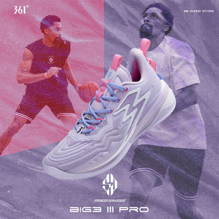 Sepatu Basket Profesional เทคโนโลยีแผ่นรองคาร์บอน361องศา BIG3 3.0 Pro สำหรับผู้ชายการต่อสู้ที่ ...