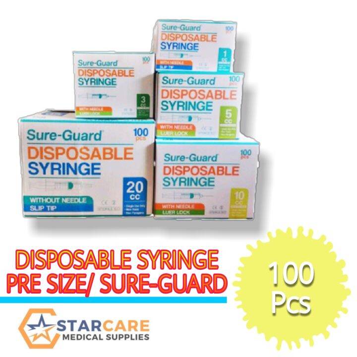 DISPOSABLE SYRINGE WITH NEEDLE / SURE-GUARD | Lazada PH
