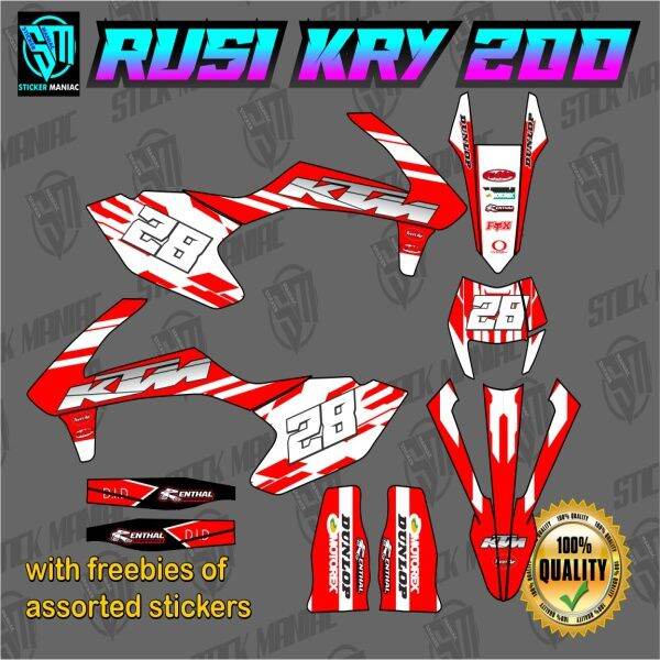 Rusi KRY 200 decals sticker, Laminated | Lazada PH