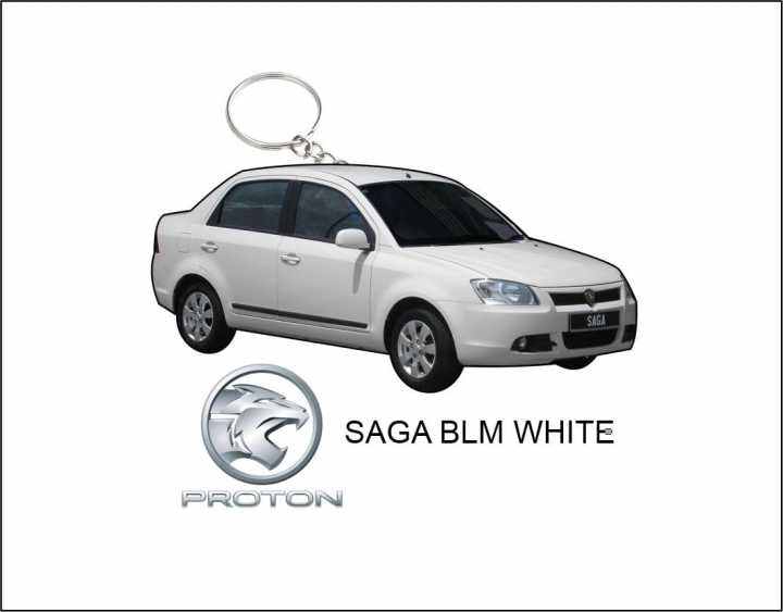 Proton Saga white blm Keychain 2d saga flx saga putih | Lazada