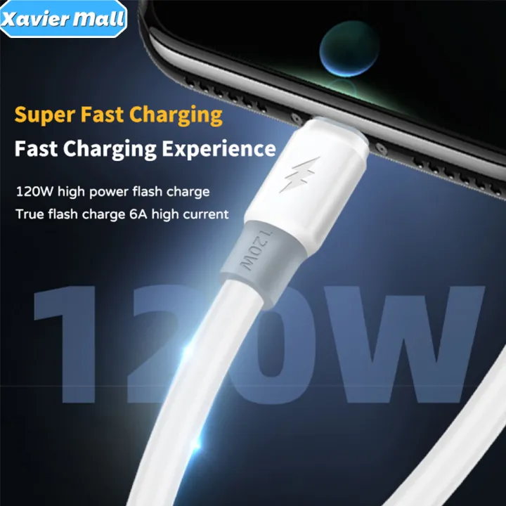 【COD】Xavier 6A120W Super Fast Charging Cable Extra Thick Cable Micro ...