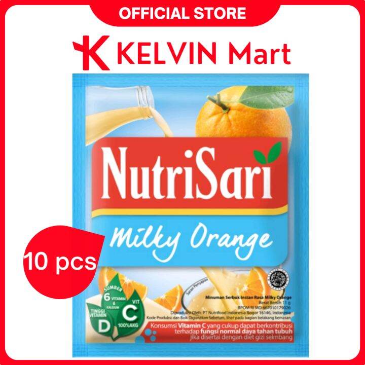 NutriSari Milky Orange Minuman Nutri Sari Buah Jeruk Susu pck 10g x 10 ...