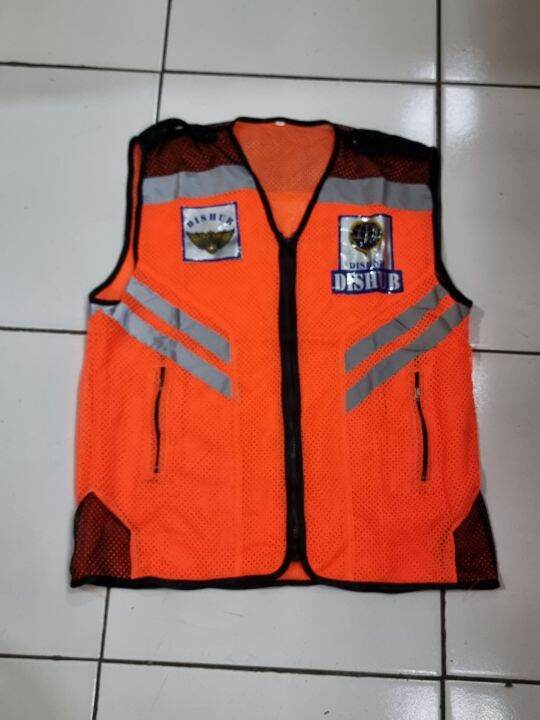 Rompi jaring dishub oren | Rompi dishub orange jaring tipis | Rompi ...