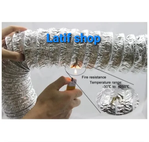 Flexibel Ducting 4 in (4 meter) pipa exhaust, AC, cerobong asap mesin ...