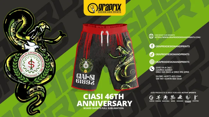 CIASI 46th Anniversary Board Shorts Full Sublimation | Lazada PH