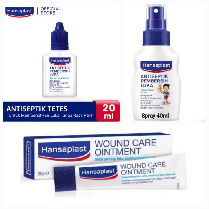 Hansaplast Antiseptik Wound care Ointment Salep Carian Pembersih Luka ...