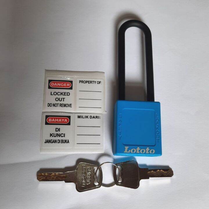 LOTOTO L406LT Biru Gembok Safety Lockout Tagout Dengan Leher Gembok ...