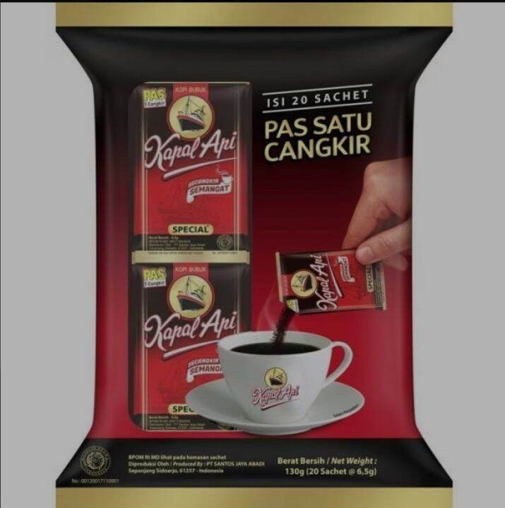kapal Api Special , instant coffee without sugar 20 sachets | Lazada ...