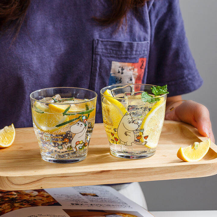 Moomin Moomin Glass Nordic Cartoon Gold Water Cup Beverage Cup Cute Cup ...