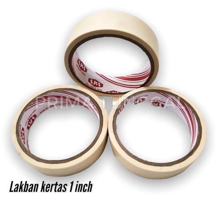 Lakban kertas 1inch - lem kertas 1inch | Lazada Indonesia