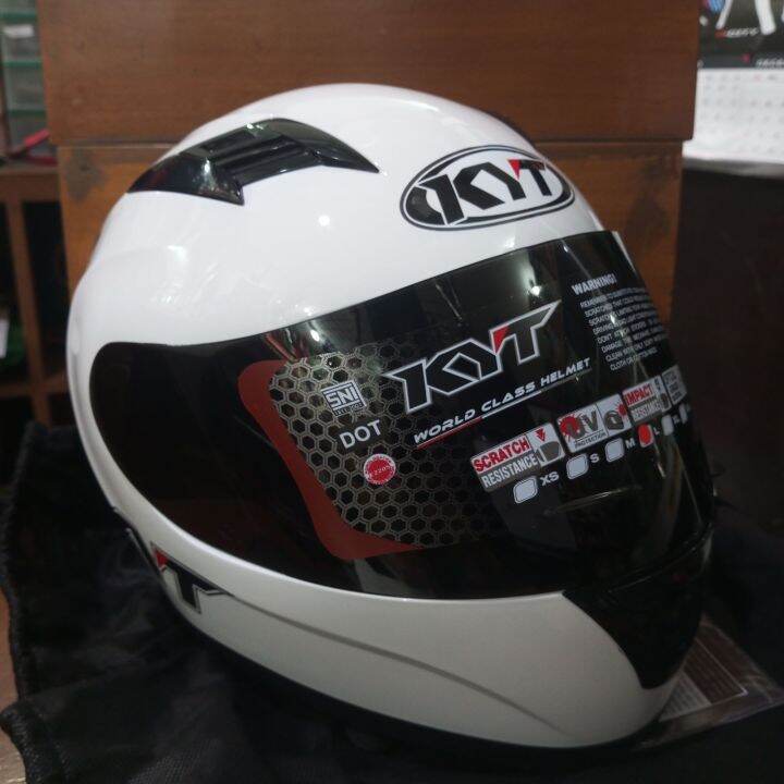 Helm KYT R10 Solid White Original | Lazada Indonesia