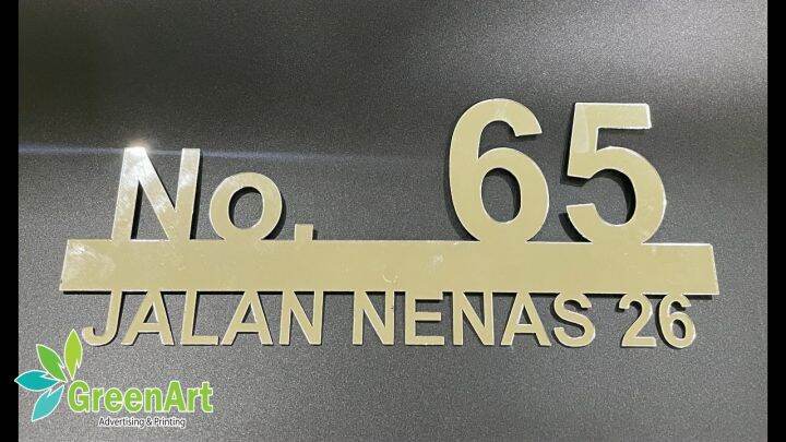 Door plate rumah custom made aryclic No Plat Alamat Rumah Acrylic Sign ...