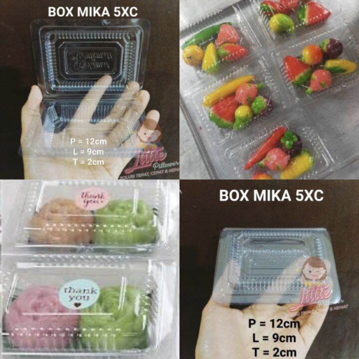 (ISI 100PCS) Box Mika 5XC - Mika Kue Basah - Tray mika Jajanan Pasar ...