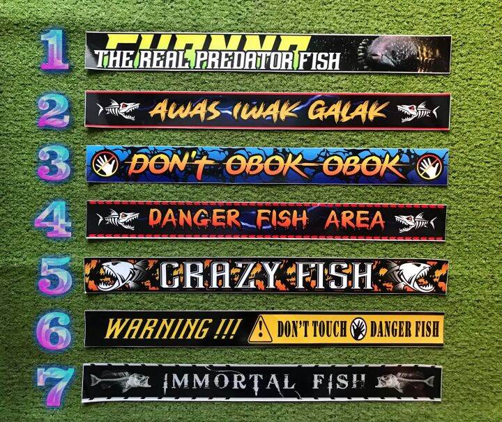 STIKER AKUARIUM 30x5cm IKAN CHANNA PREDATOR | Lazada Indonesia