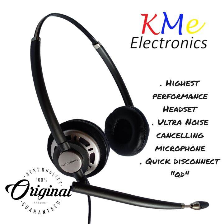 Plantronics EncorePro HW720 Duo QD NC Wired Headset (Refurbished ...