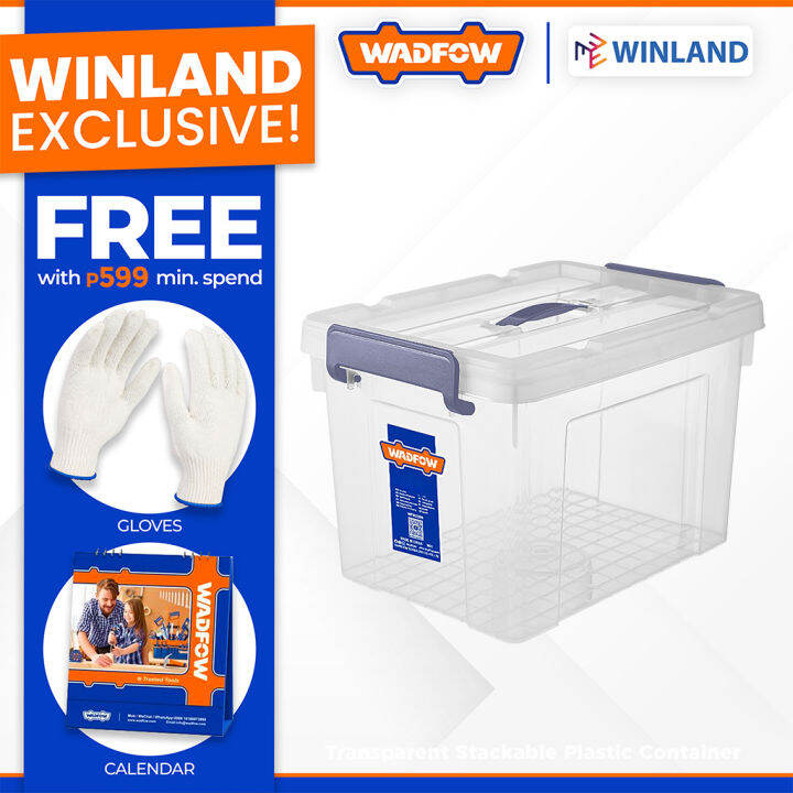 WADFOW by Winland 33Liters-87Liters Transparent Stackable Plastic ...