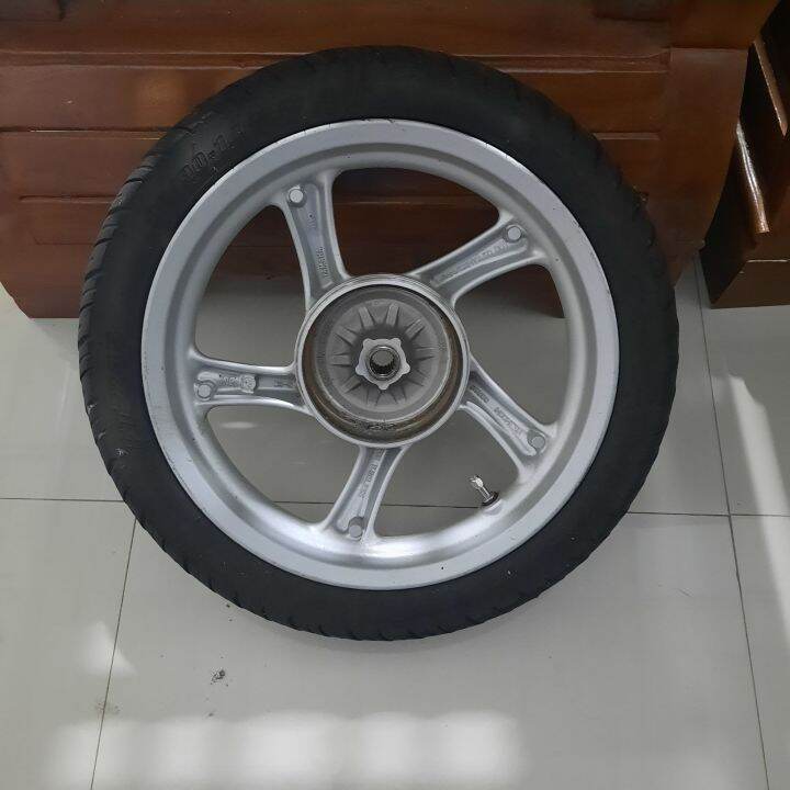 velg velk belakang fino 125 grande tapak lebar warna silver ori copotan ...