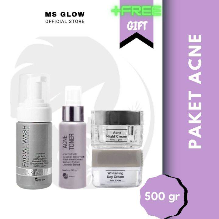 MS Glow packet acne series original-untuk kulit jerawat beruntus ...