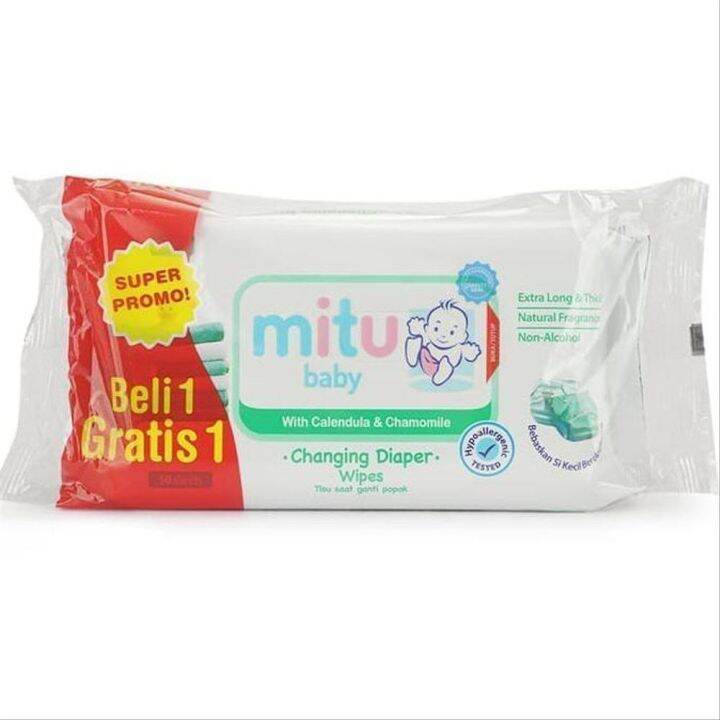 Tissue Basah Mitu Baby 50s buy 1 get 1 | Lazada Indonesia
