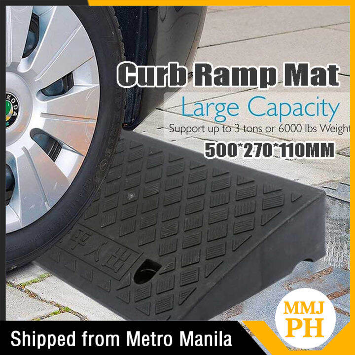 50*27*11cm Heavy Duty Curb Ramps Pad Rubber Heavy Duty Threshold Uphill ...