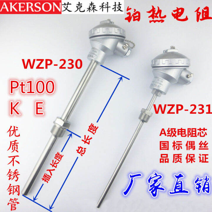 WZP-230/231 PT100 Platinum Resistance Temperature/Temperature Sensor ...