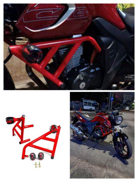 crashbar/tubular cb verza 150 plus jalu frame slyder, pengaman body cb ...