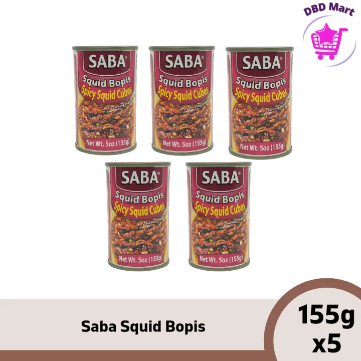 SABA SQUID BOPIS 155g x 5 | Lazada PH