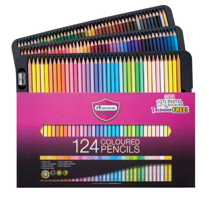 สีไม้ Master Art 124 สี **แถมปากกา EDUHOW 1 แพ็ค(12 ด้าม)* | Lazada.co.th