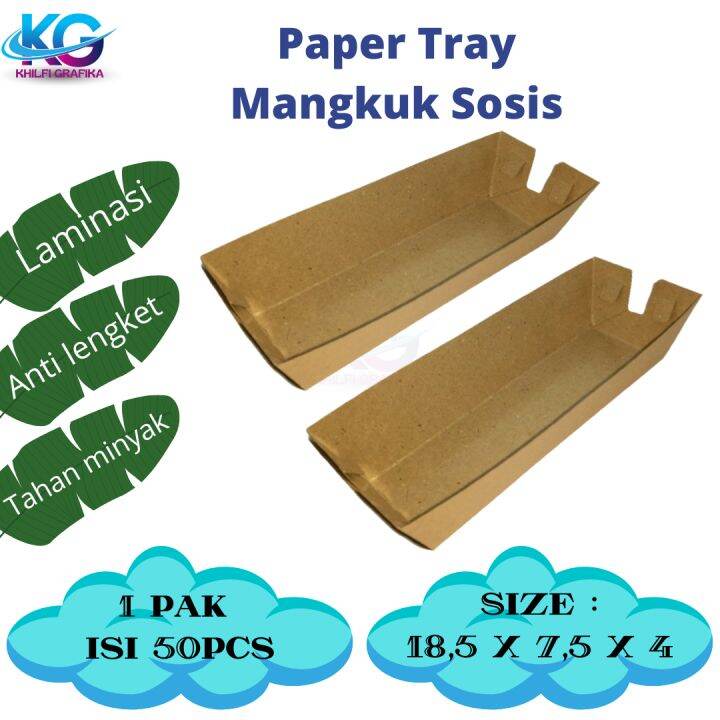 Khilfi grafika - PAPER TRAY SOSIS BAKAR ( ISI 50 )WADAH SOSIS BAKAR ...
