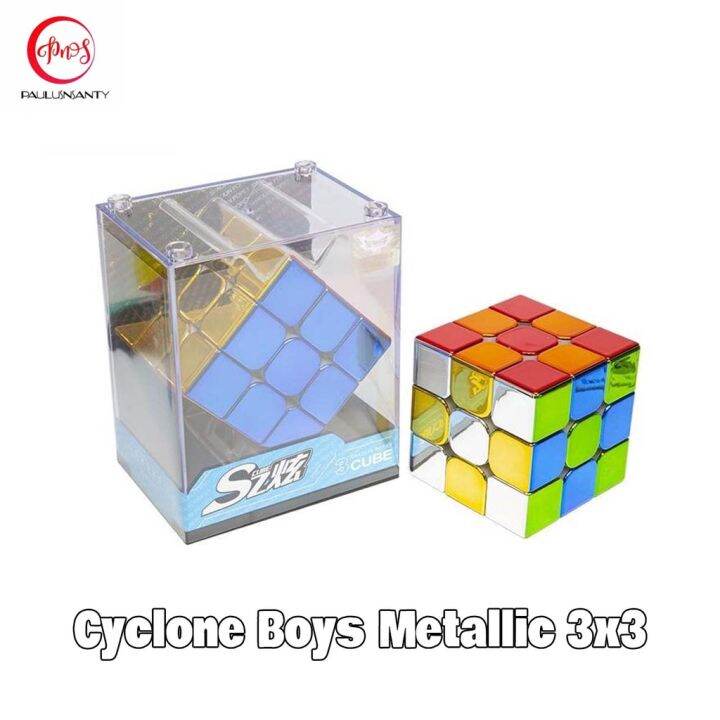 Rubik 3x3 Cyclone Boys 3x3 Metallic Stickerless ORIGINAL | Lazada Indonesia